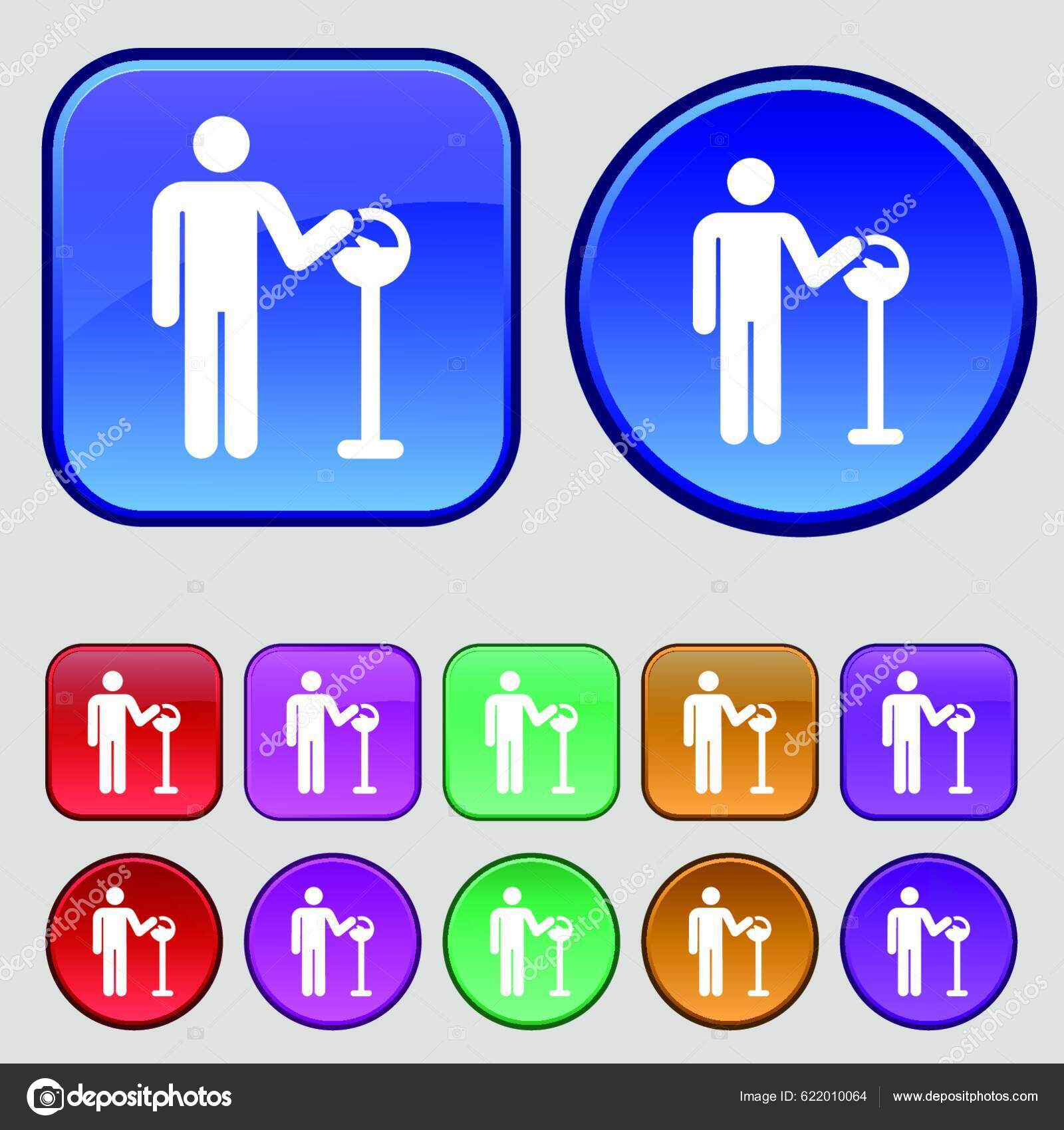 Colorful Icons Signs Form Button Symbol Your Design Vector Stock Vector ...