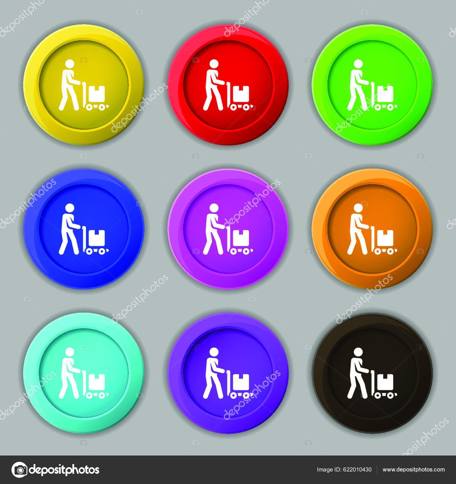 Colorful Icons Signs Form Button Symbol Your Design Vector Stock Vector ...