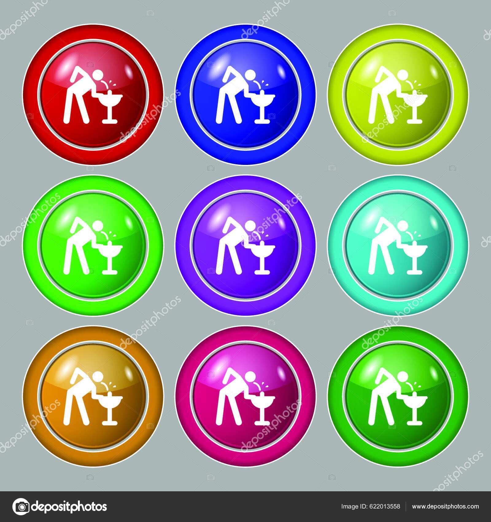 Colorful Icons Signs Form Button Symbol Your Design Vector Stock Vector ...