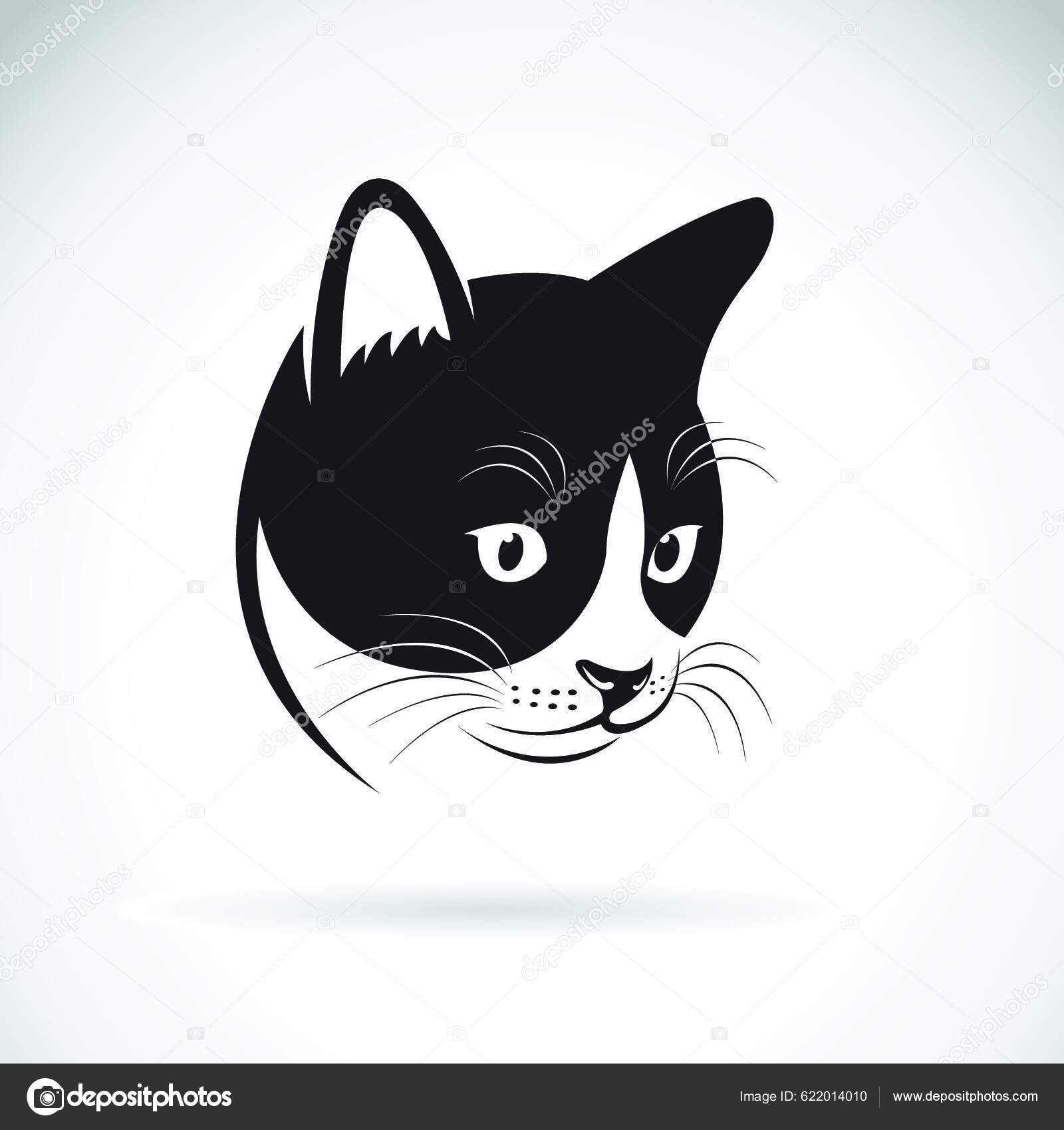 Vector Cat Head Design White Background Pet Animal Stock Vector by ©YAY_Images 622014010