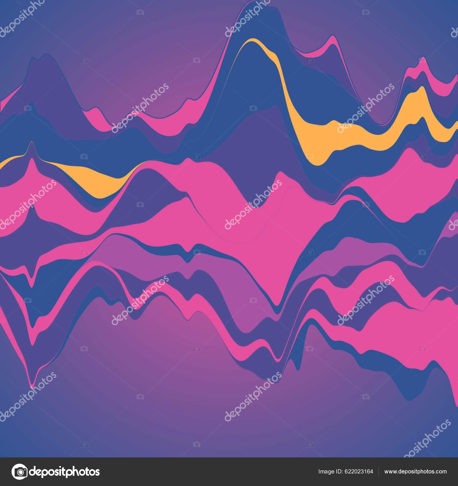 Big Data Visualization Streamgraph Futuristic Infographic Inf Stock ...