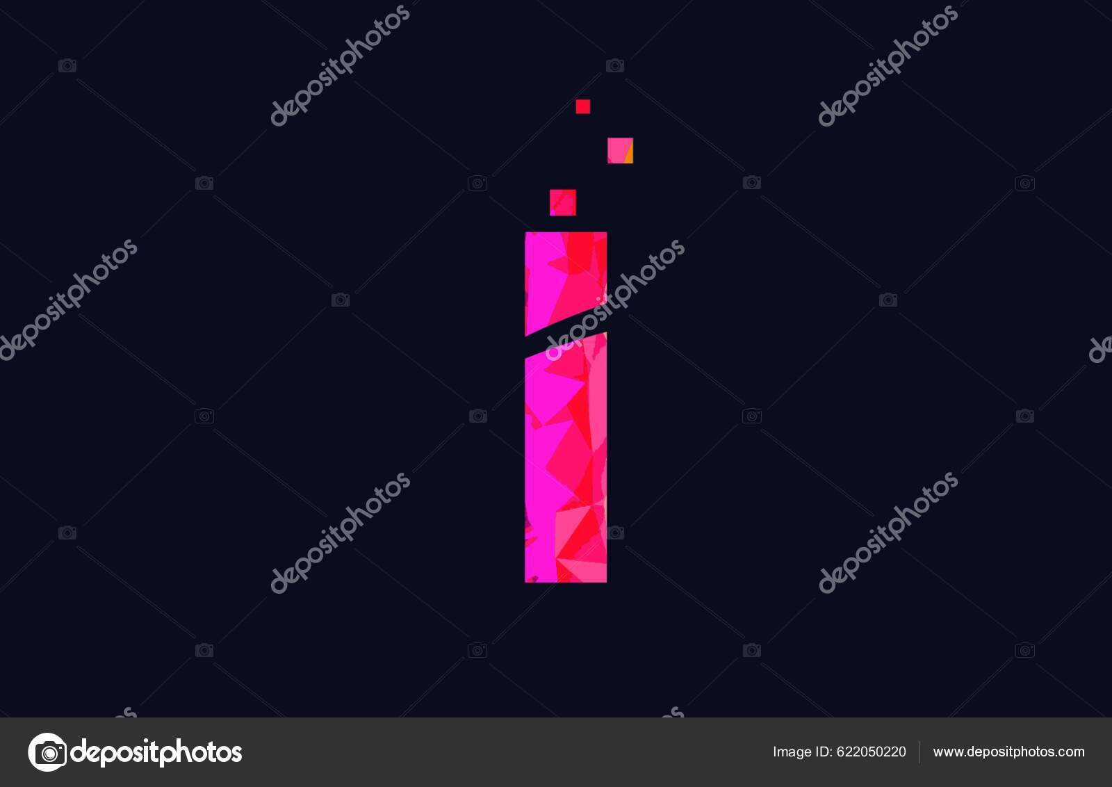 Rosa Azul Fondo Color Alfabeto Letra Para Icono Del Logotipo Vector de ...