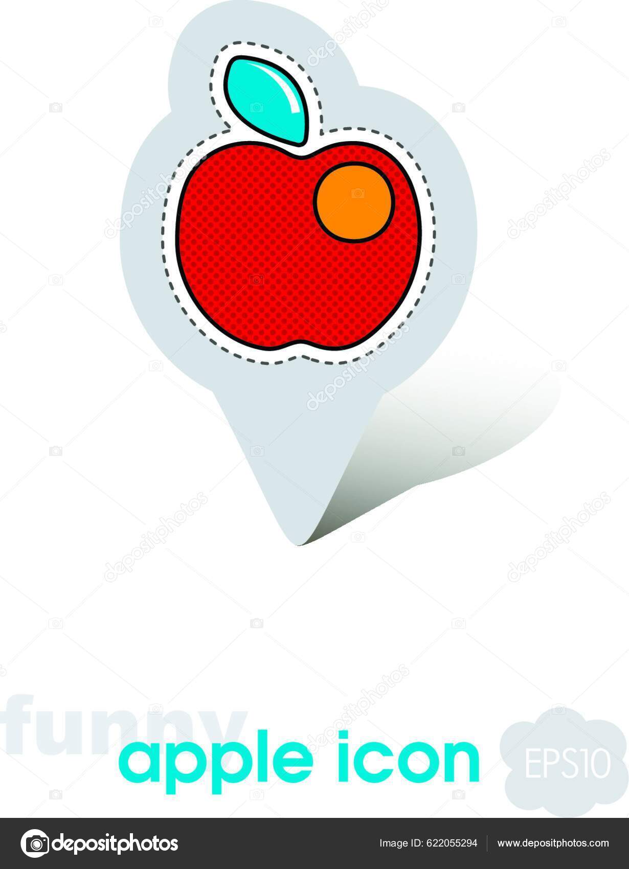 Apple Pin Map Icon Apple Fruit Sign Stock Vector by ©YAY_Images 622055294