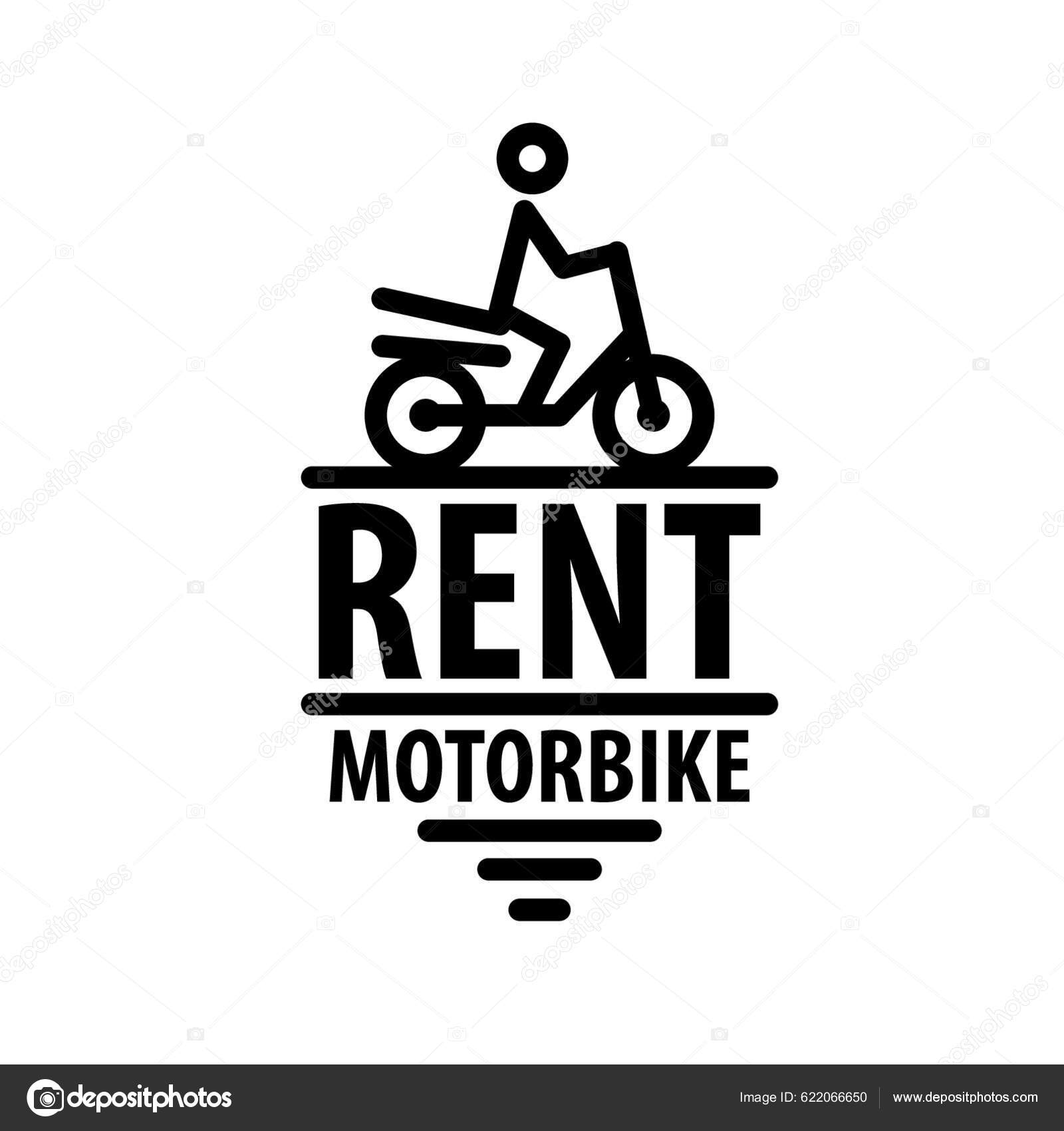 Logo Sepeda Motor Untuk Disewakan Ilustrasi Vektor Pada Latar Belakang ...