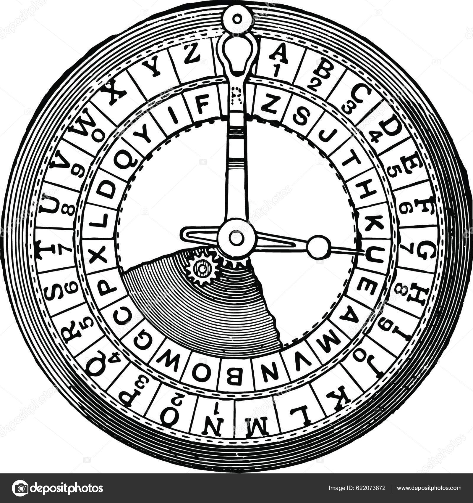 Cipher Algorithm Performing Encryption Decryption Vector de stock #622073872 de ©YAY_Images