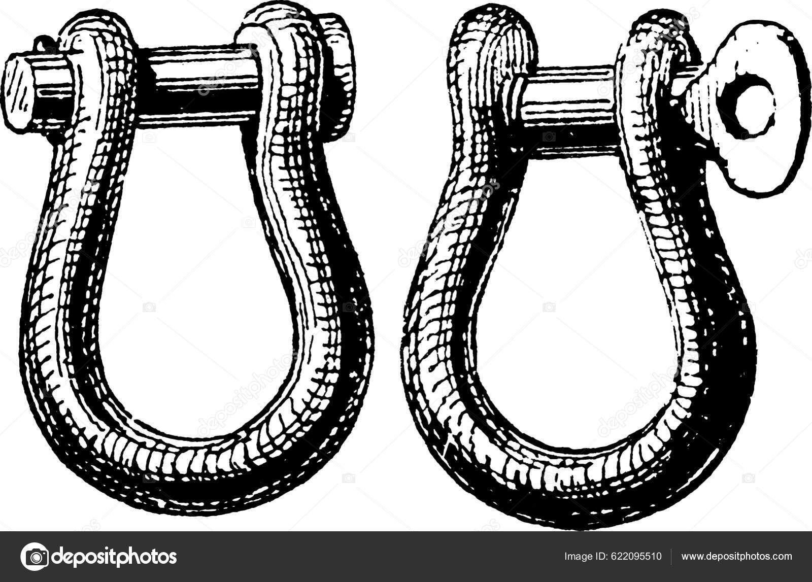 Anchor Shackles Vintage Illustration Stock Vector by ©YAY_Images 622095510