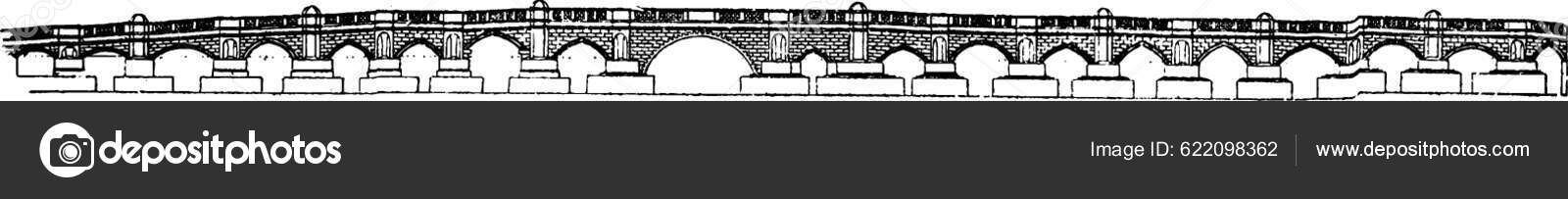 London Bridge Vintage Illustration Stock Vector by ©YAY_Images 622098362