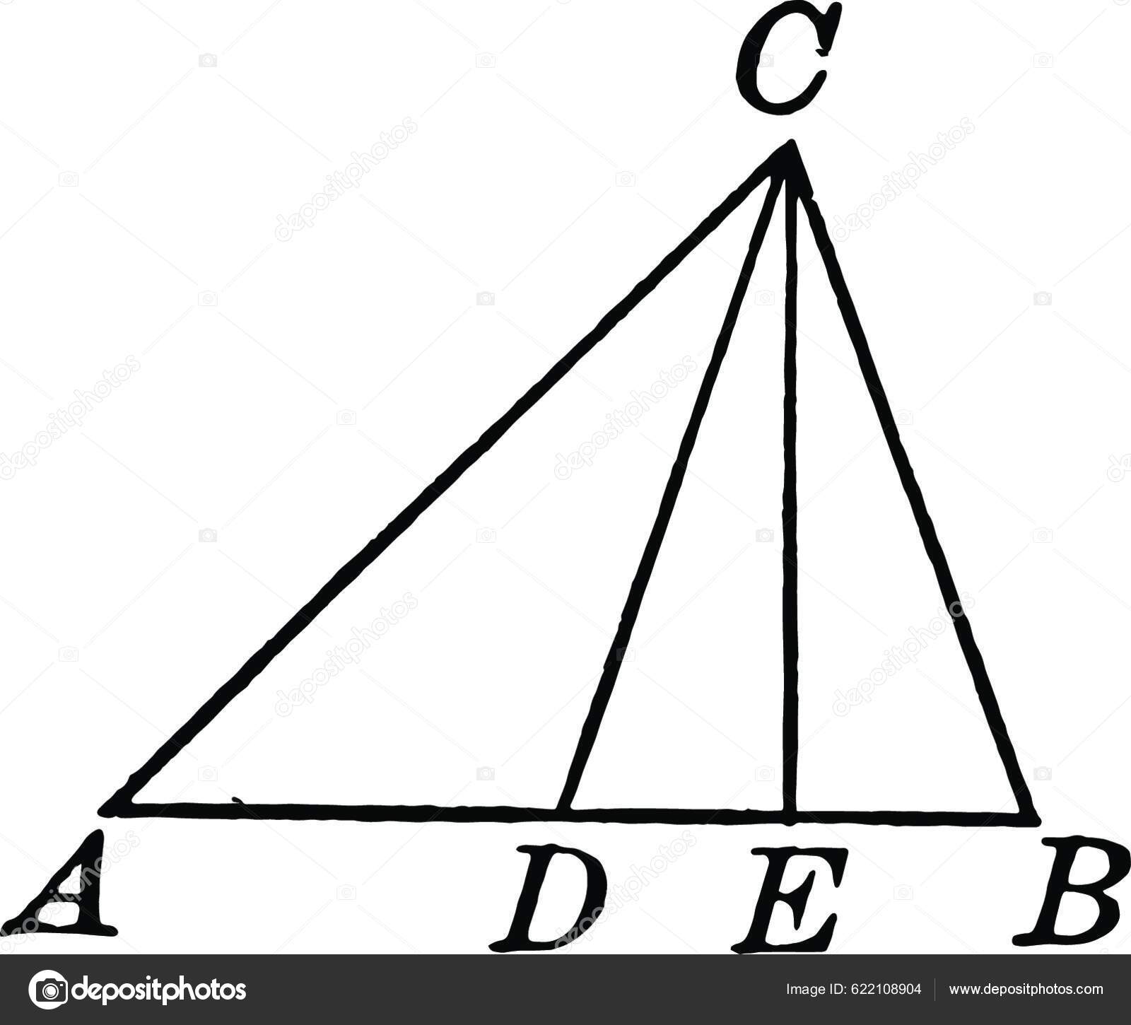 Triangle Bisector Perpendicular Vertex Drawn Vinta Stock Vector by ©YAY ...