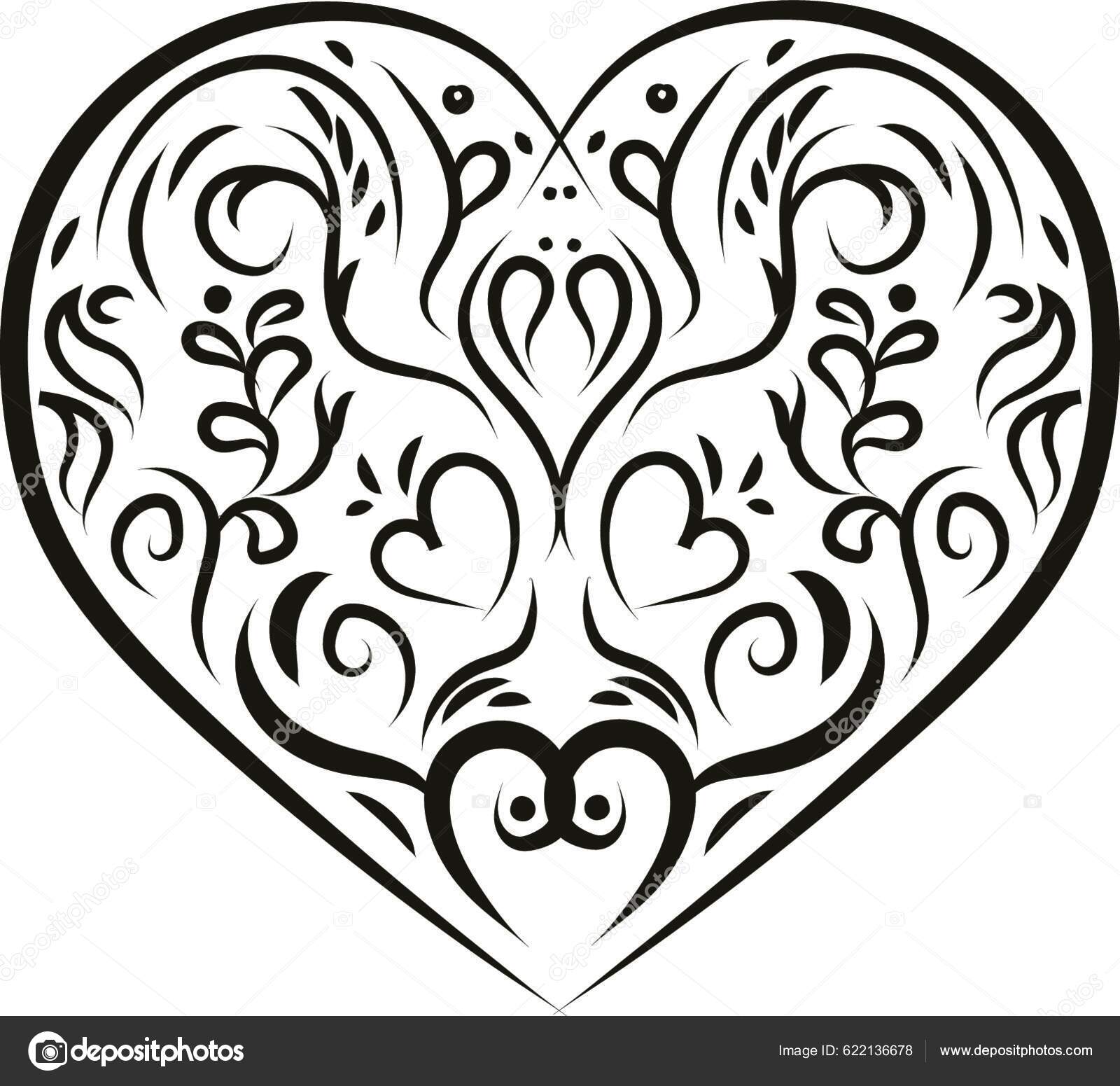 Ornament Heart Vector Color Illustration Stock Vector by ©YAY_Images ...