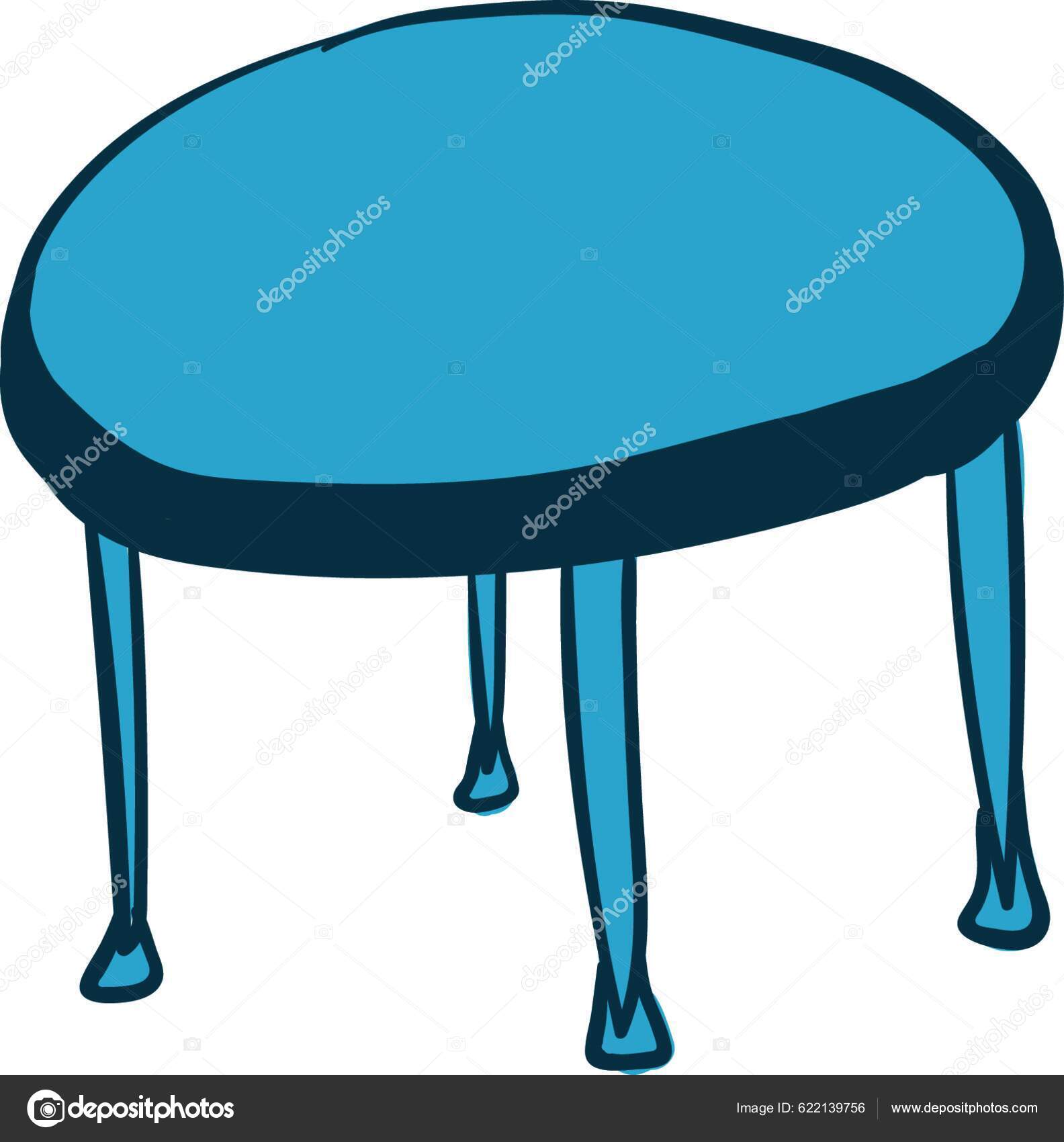 Blue Table Illustration Vector White Background Stock Vector by ©YAY ...