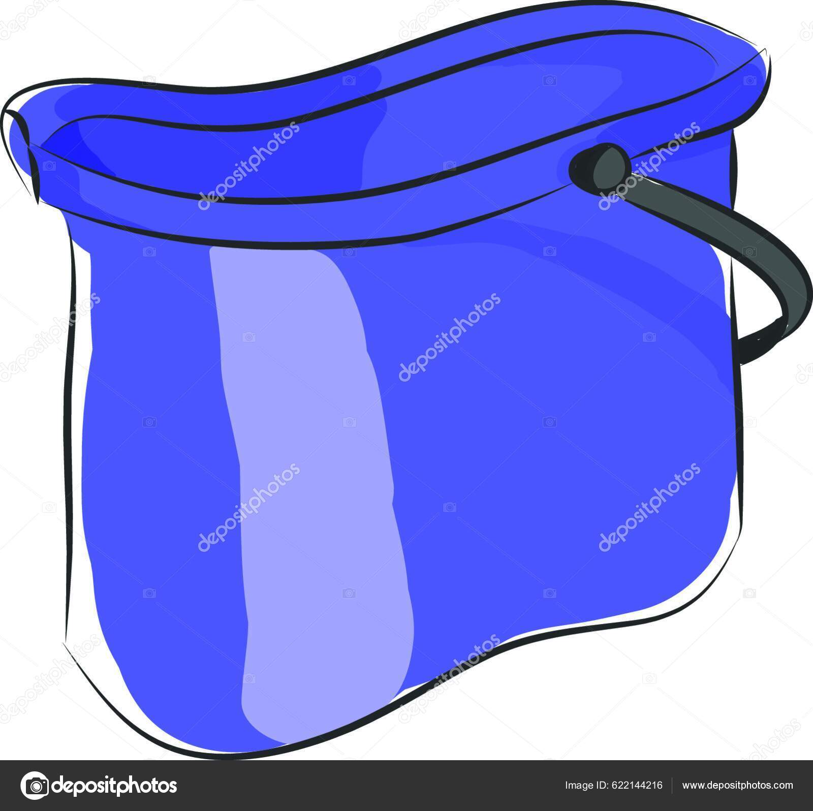 Blue Bucket Vector Illustration White Background Stock Vector by ©YAY ...