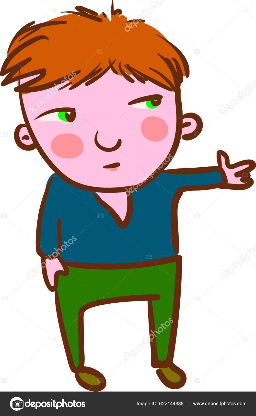 Boy Extended Arm Vector Color Illustration Stock Vector by ©YAY_Images ...
