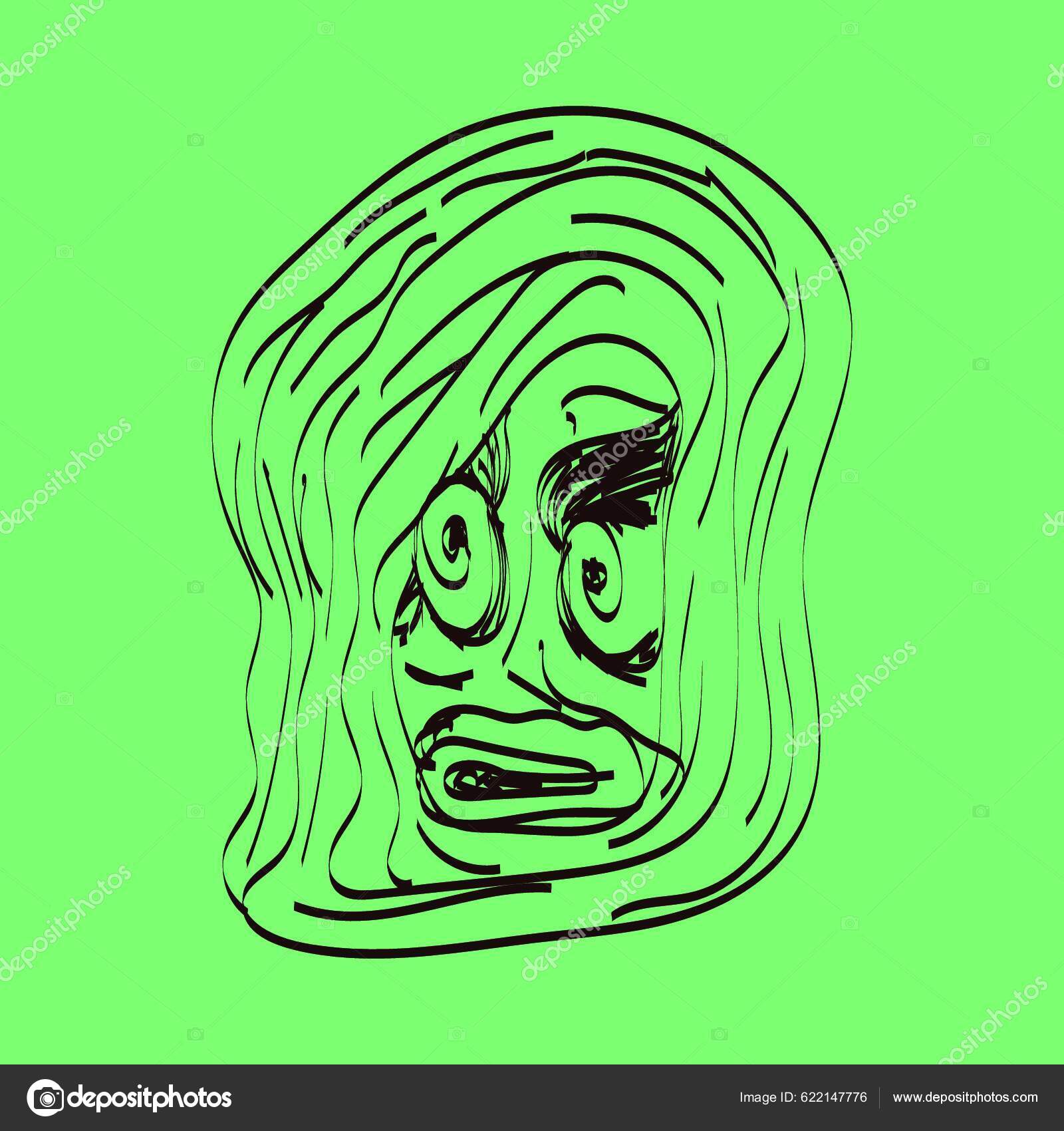 Tree Face Vector Color Illustration Vector de stock #622147776 de ©YAY ...