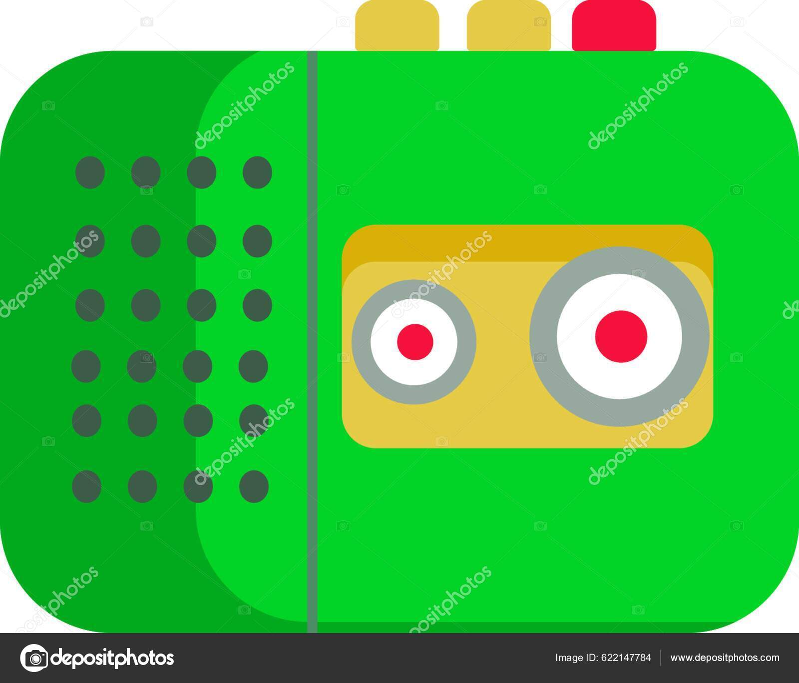 Cute Little Colorful Radio Recorder Cassette Vector Stock Vector by ...