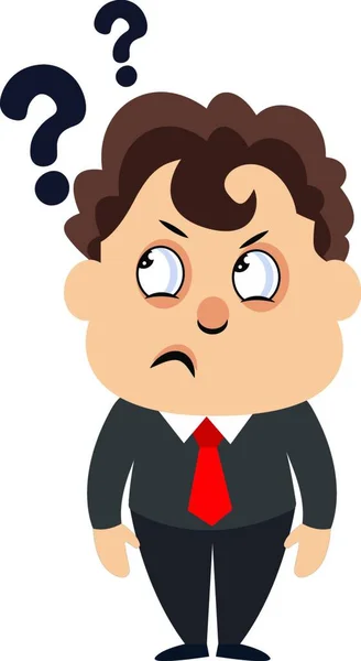 Confused Man Illustration Vector White Background Stock Vector by ©YAY ...