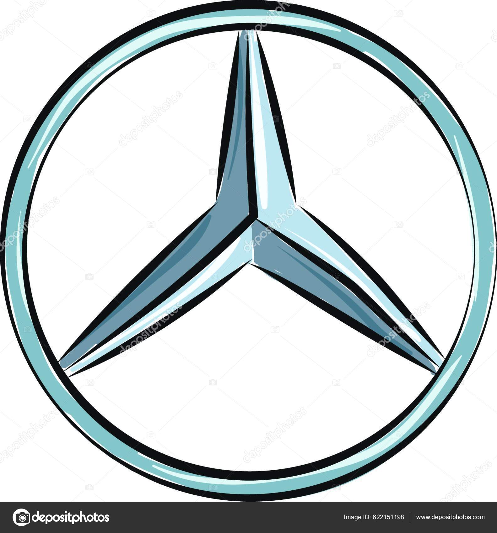 Mercedes Benz Logo Vector Color Illustration Stock Vector by ©YAY ...