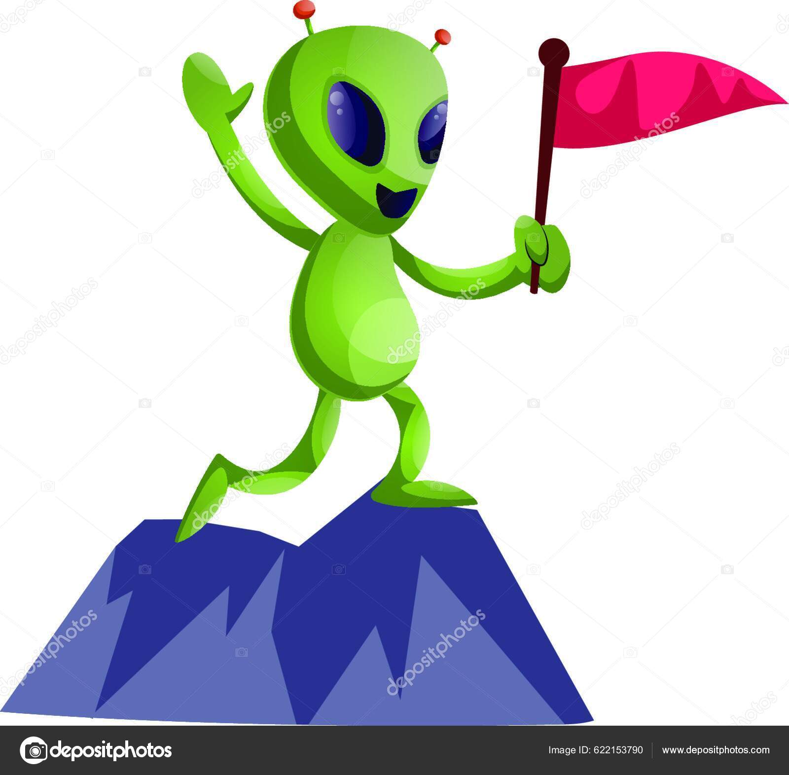 Alien Flag Illustration Vector White Background Stock Vector by ©YAY ...
