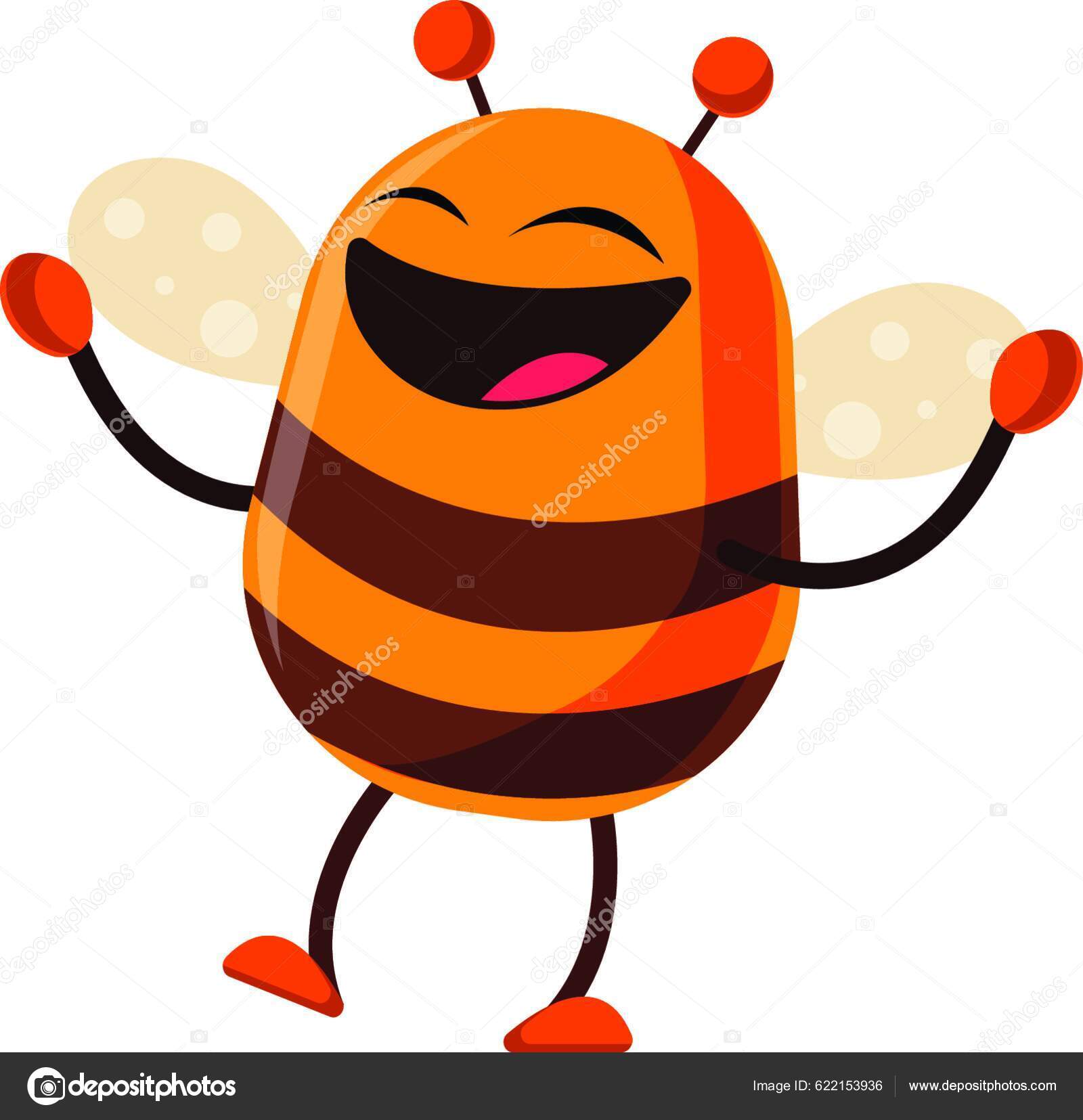 Bee Cheerful Illustration Vector White Background Stock Vector by ©YAY ...