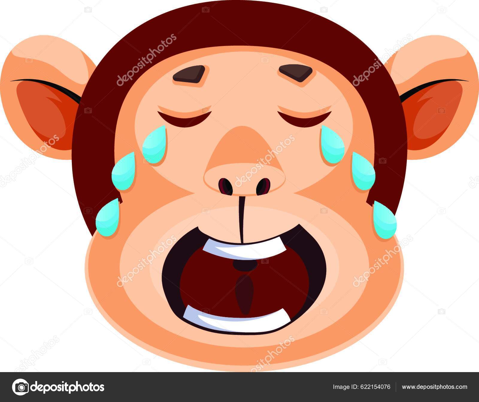 Monkey Crying Illustration Vector White Background Stock Vector by ©YAY ...