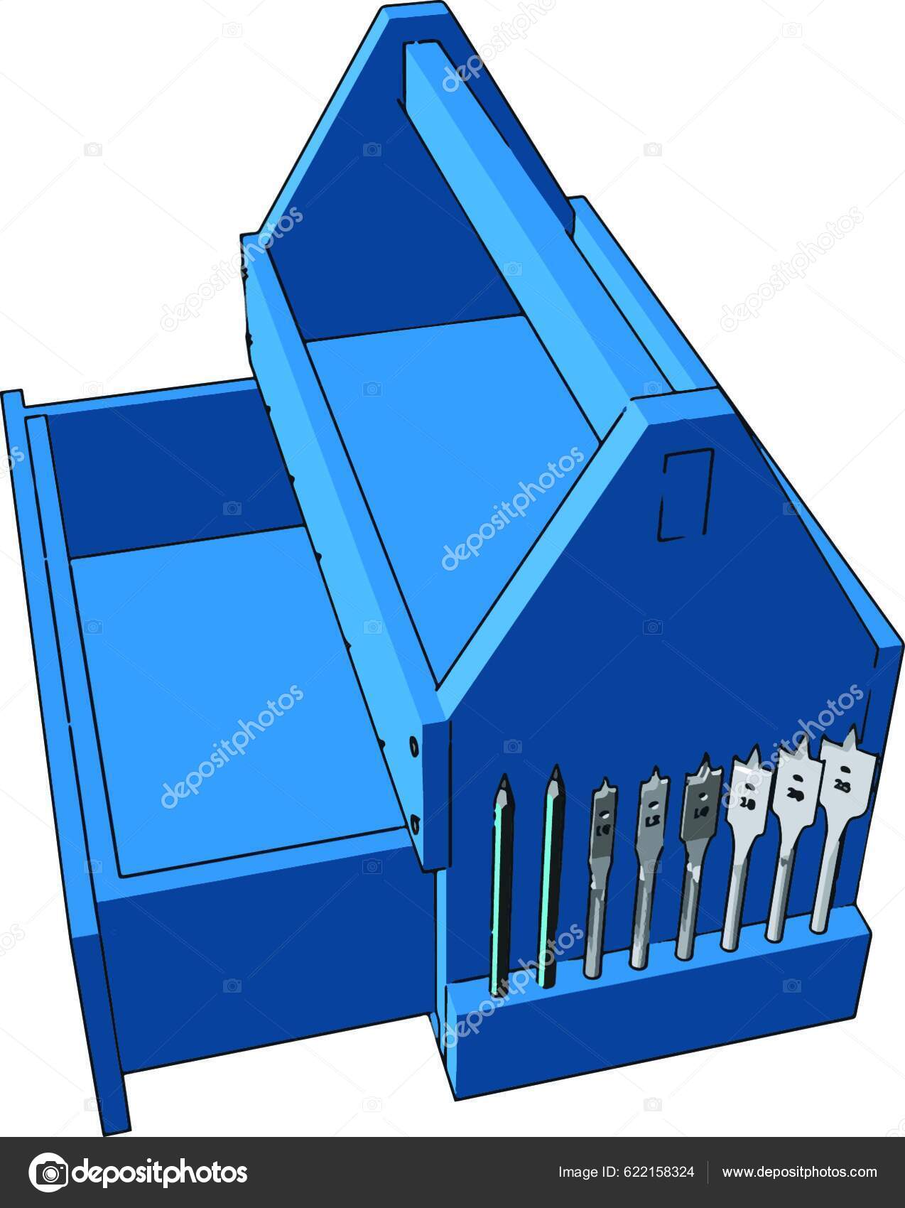 Blue Tool Box Illustration Vector White Background Stock Vector by ©YAY ...