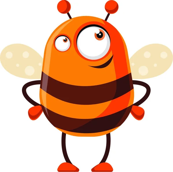 Bee Cheerful Illustration Vector White Background Stock Vector by ©YAY ...