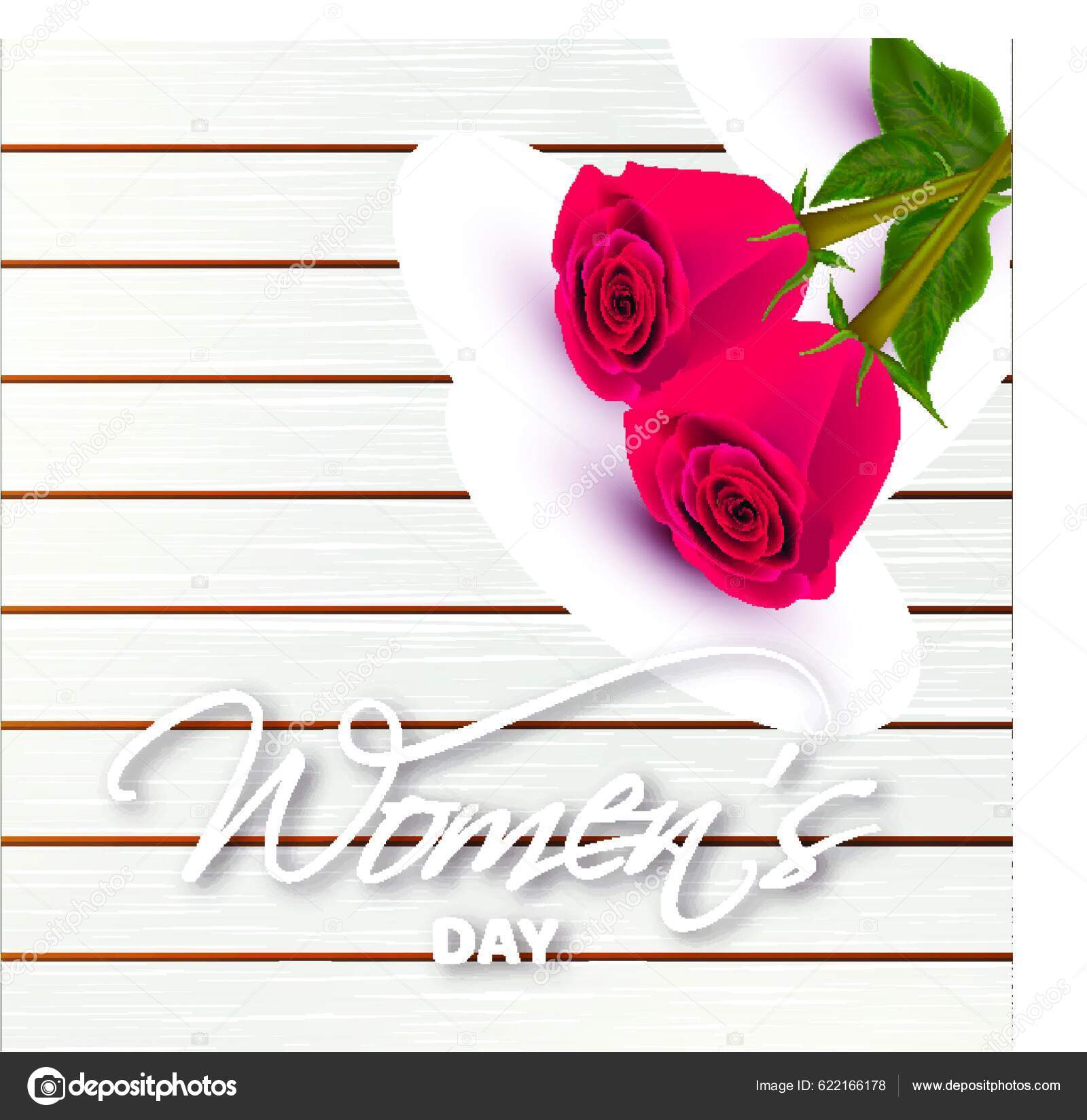 Red Rose Flowers Illustration Wooden Background Stylish Stock Vector by ... Red Rose Flowers Illustration Wooden Background Stylish Stock Vector by ...