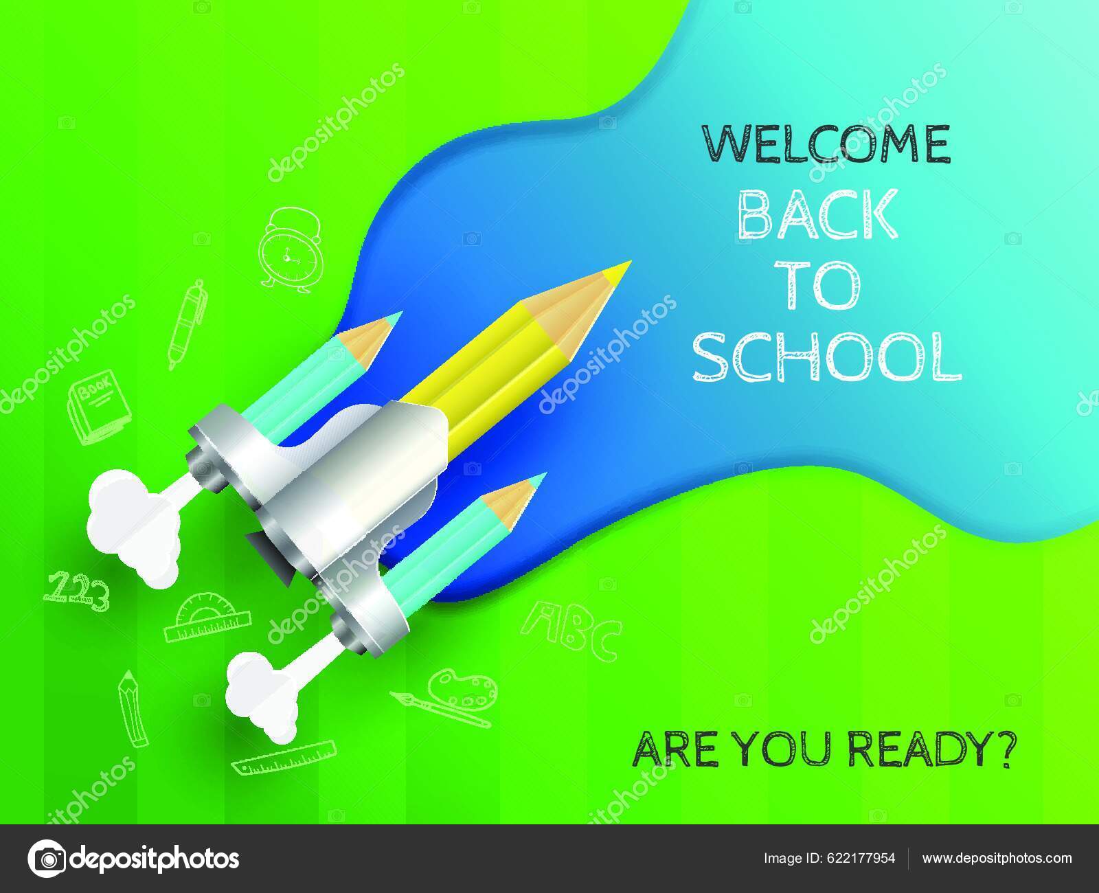 Creative Header Banner Poster Design Welcome Back School Vector de ...