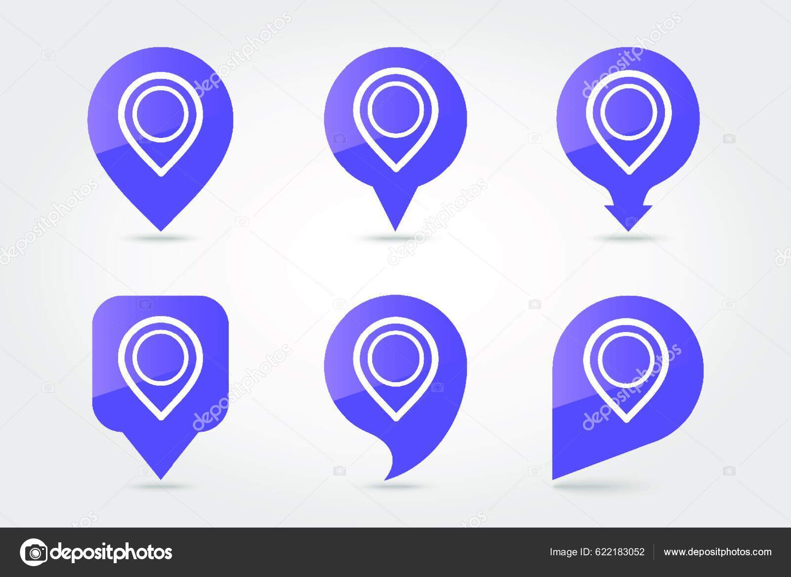 Ikon Vektor Peta Pin Penunjuk Peta Penanda Peta Vektor Stok oleh ©YAY ...