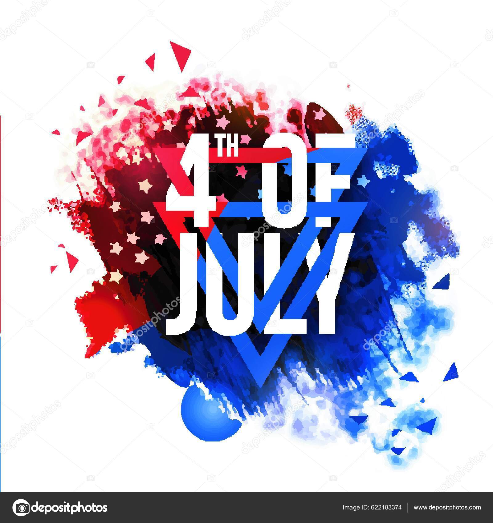 4Th July Abstract Brush Strokes Background Stock Vector by ©YAY_Images ...
