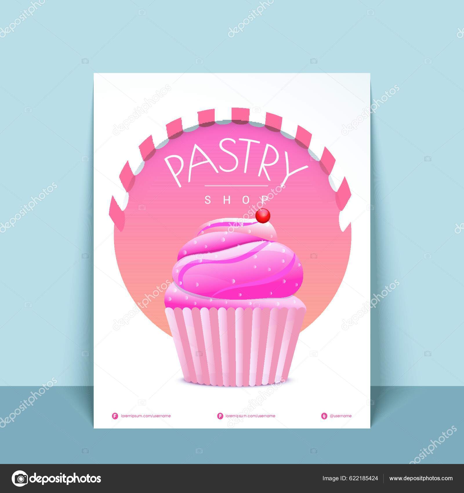 Pastry Shop Flyer Template Poster Design Stock Vector by ©YAY_Images ...