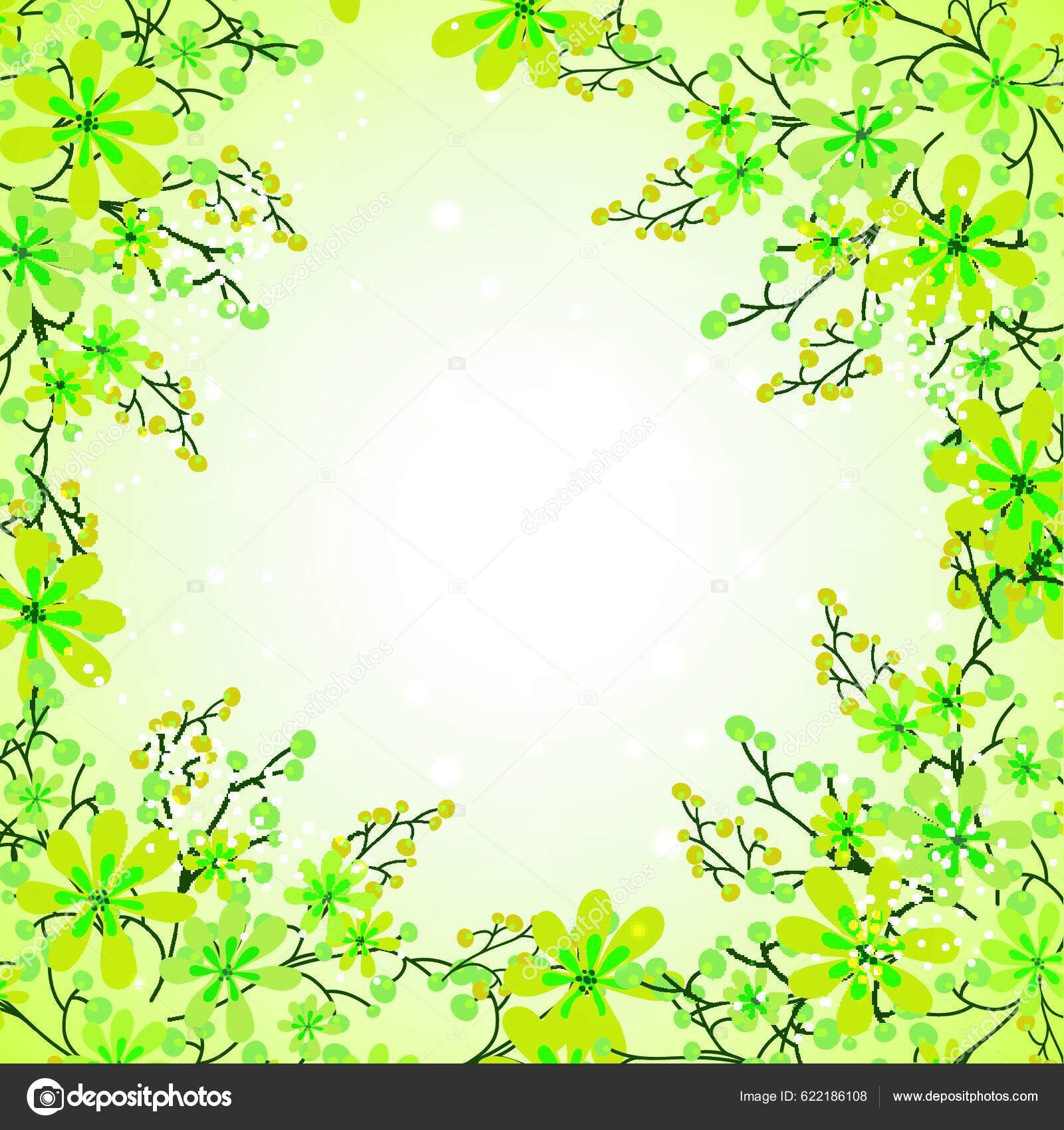 Natureza Fundo Com Flores Verdes imagem vetorial de YAY_Images© 622186108