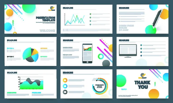 Templat Vektor Presentasi Bisnis Yang Dapat Disunting Dalam Set Desain ...