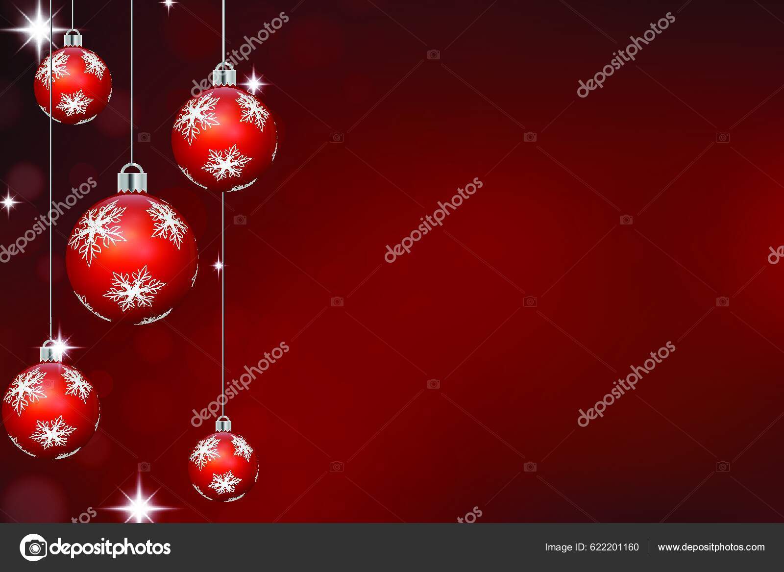 Fondo Rojo Navidad Con Adornos Decorados Vector de stock por ©YAY ...