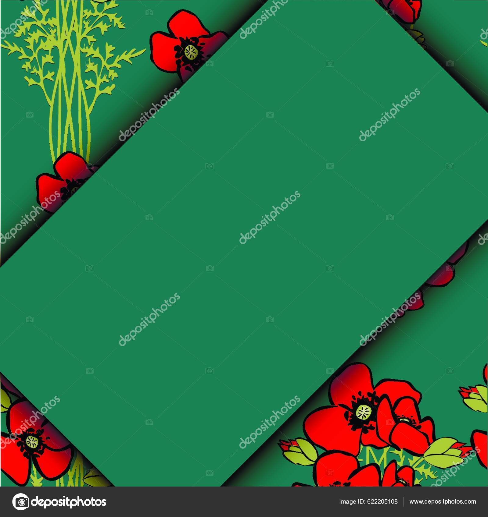 Poppy Floral Background Vector Simple Design Stock Vector by ©YAY ...