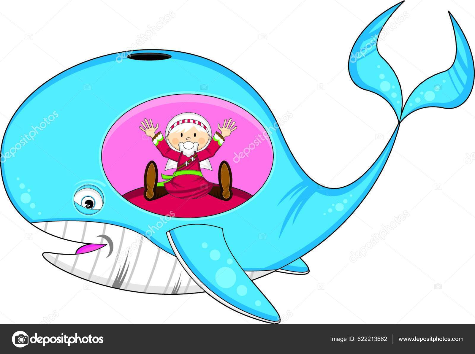 Caricatura Jonás Ballena Vector de stock por ©YAY_Images 622213662