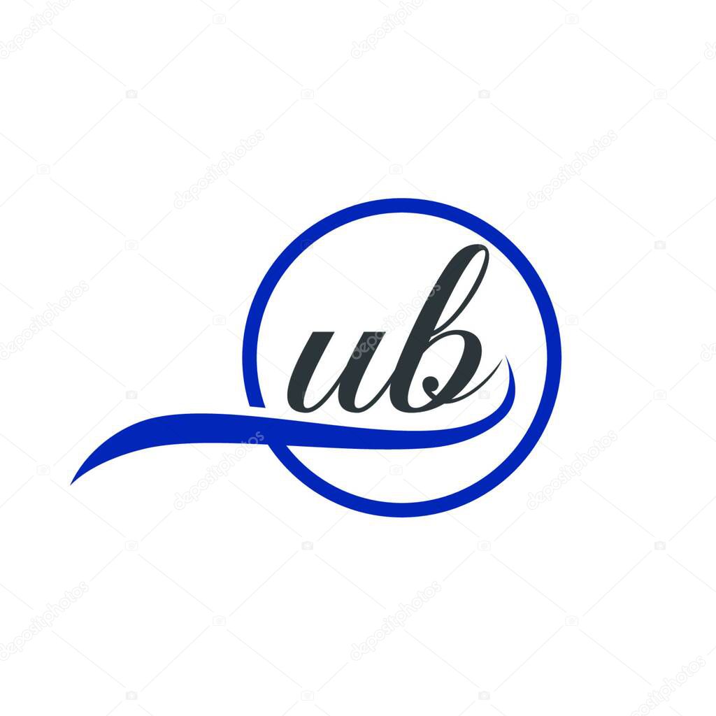 "Initial lowercase letter UB rounded logo on multiple backgrounds, UB ...