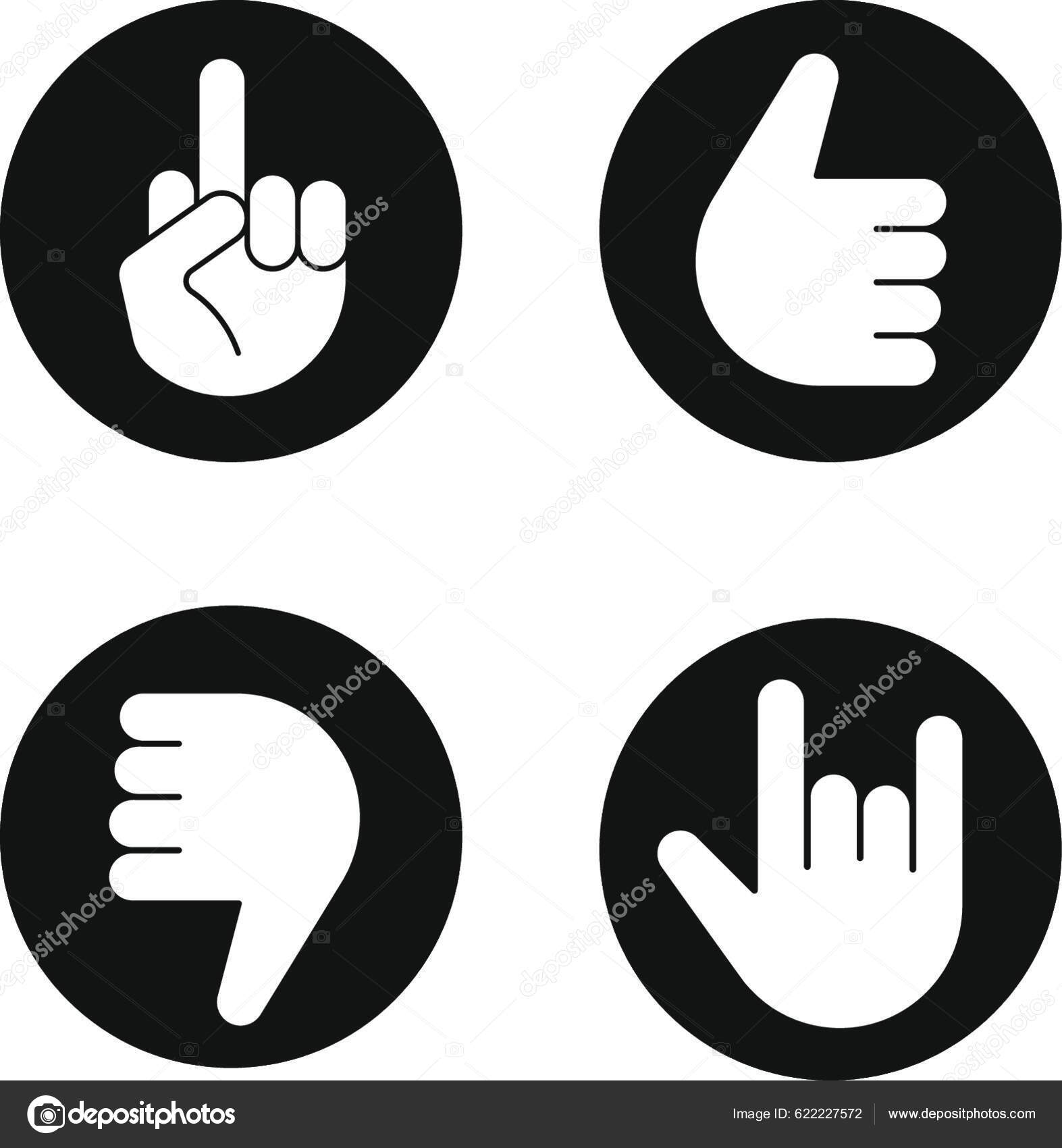 Hand Gestures Icons Set Stock Vector by ©YAY_Images 622227572 Hand Gestures Icons Set Stock Vector by ©YAY_Images 622227572