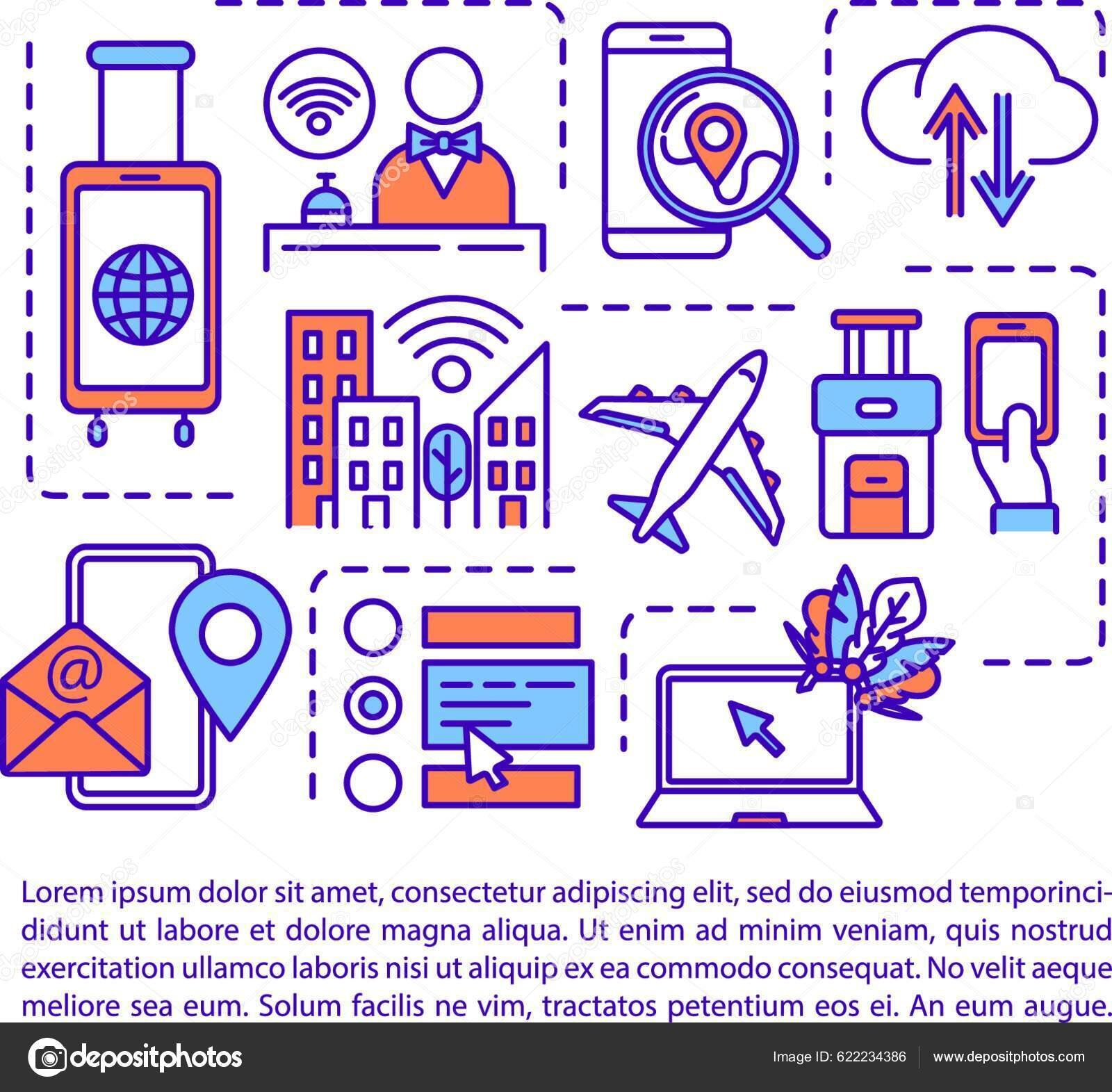 Roaming Internet Coverage Concept Icon Text Hotel Inflight Free Paid ...