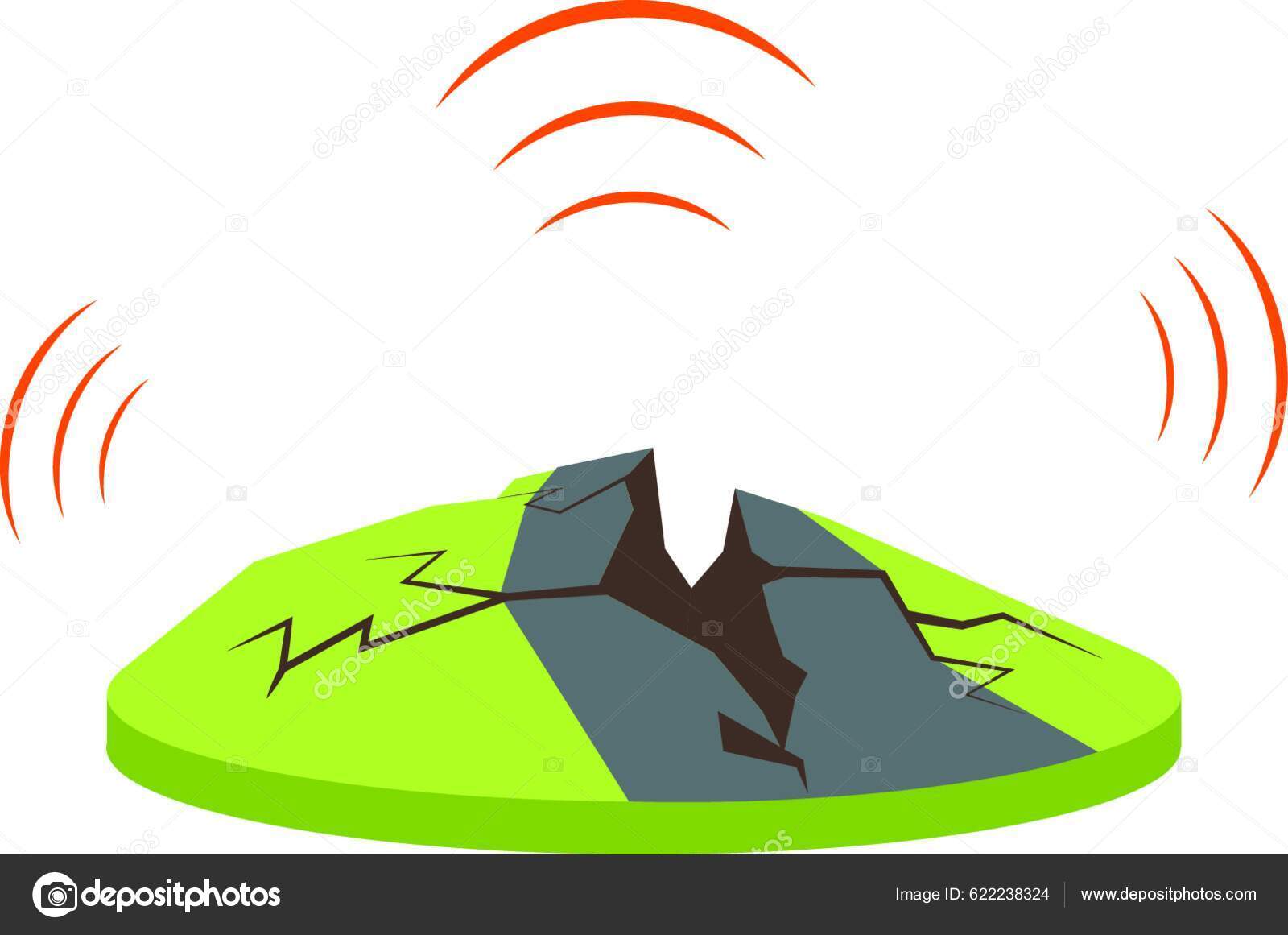 Earthquake Cartoon Vector Illustration Tectonic Movements Seismic ...