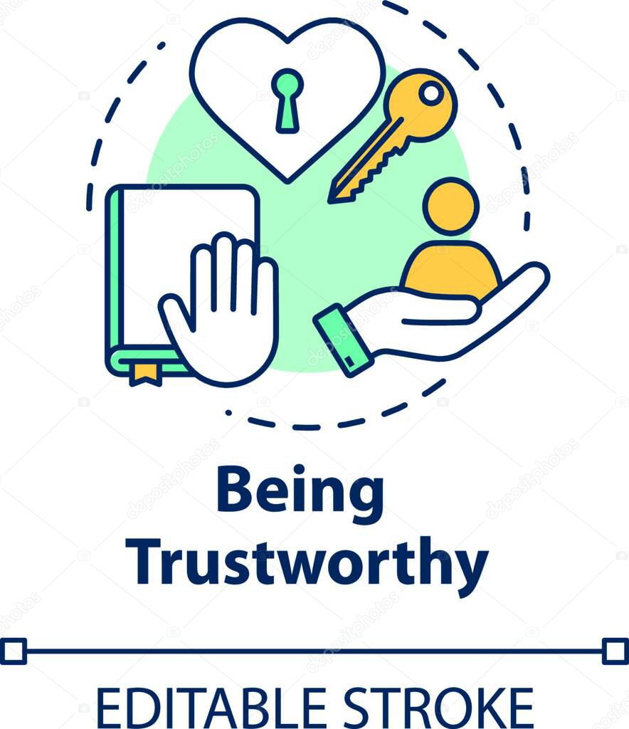 Siendo icono de concepto confiable. La gente guarda secretos. Ser leal ...