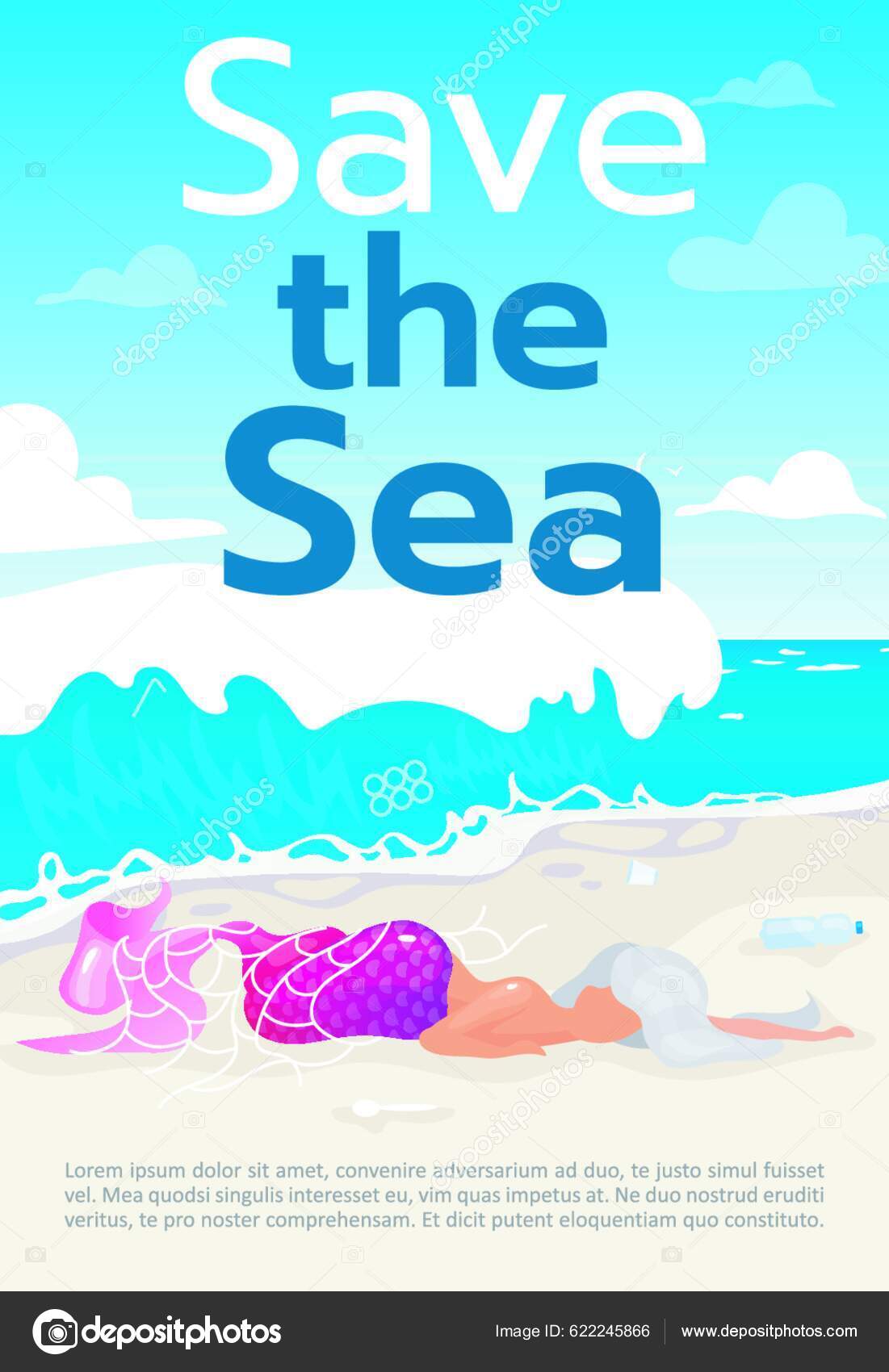 Sea Brochure Template Stock Vector by ©YAY_Images 622245866