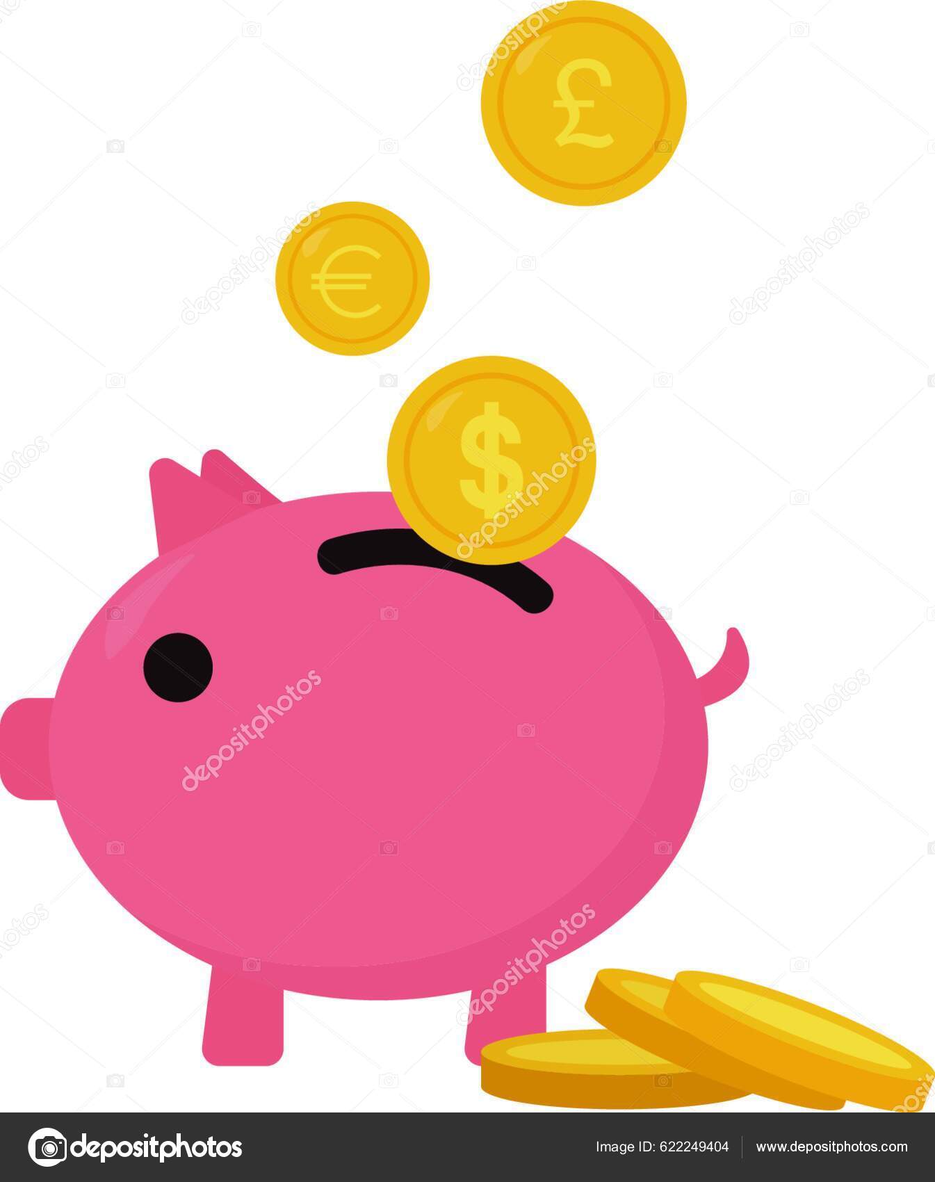 Piggy Bank Illustration Vector White Background Stock Vector by ©YAY_Images 622249404