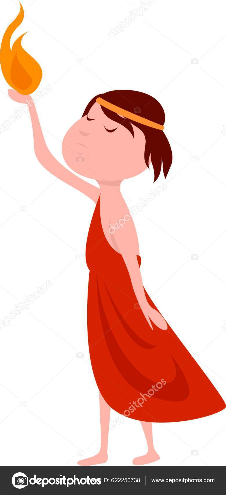 Prometheus God Illustration Vector White Background Stock Vector by ...