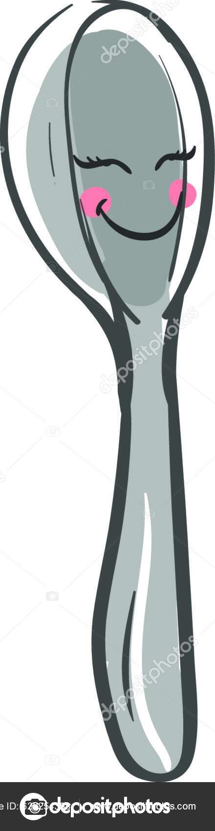 Cute Spoon Illustration Vector White Background Stock Vector by ©YAY ...