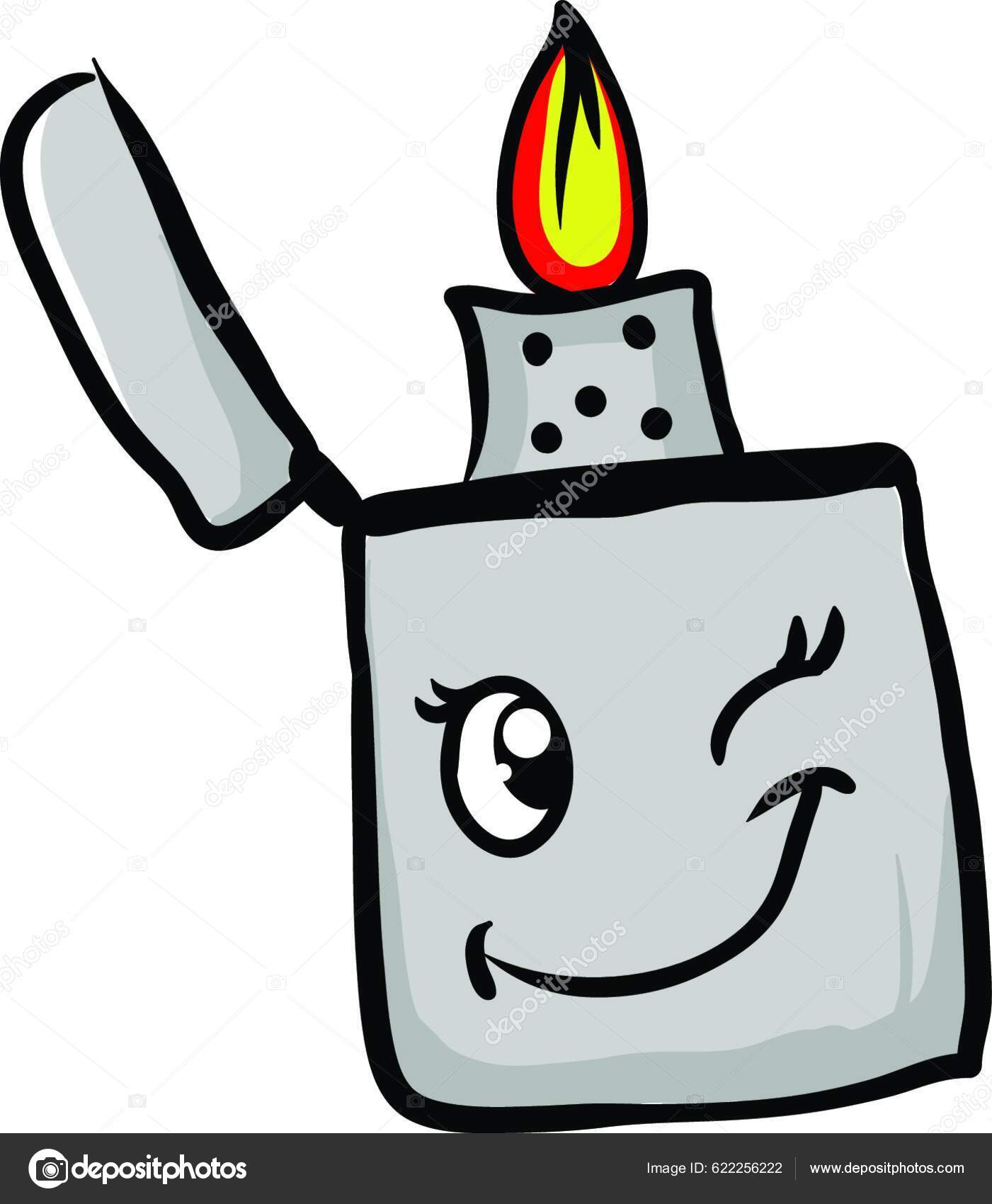Happy Lighter Illustration Vector White Background Stock Vector by ©YAY ...