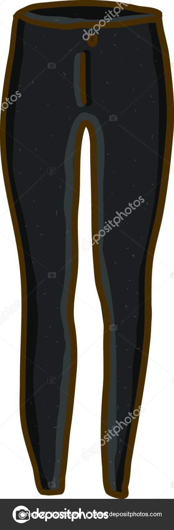 Black Womans Pants Illustration Vector White Background Stock Vector by ...