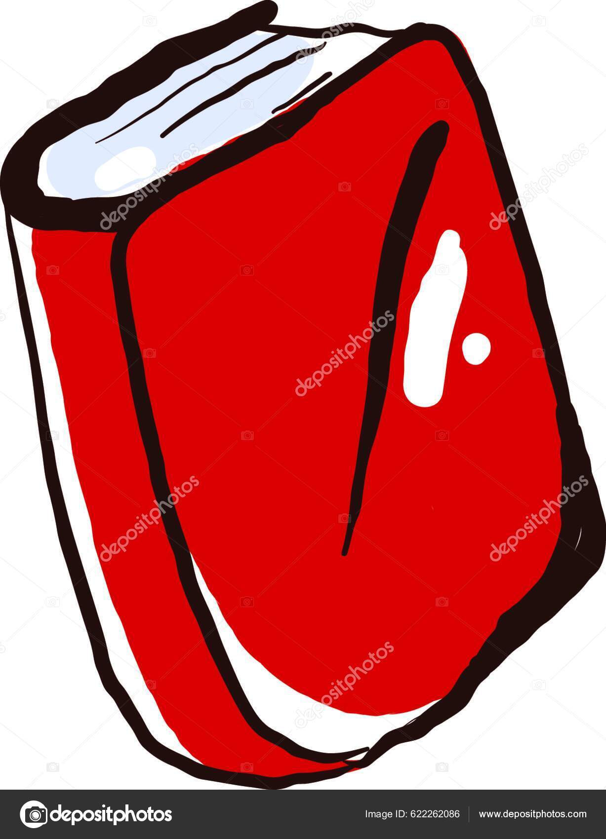 Red Drawing Book Illustration Vector White Background Stock Vector by ...