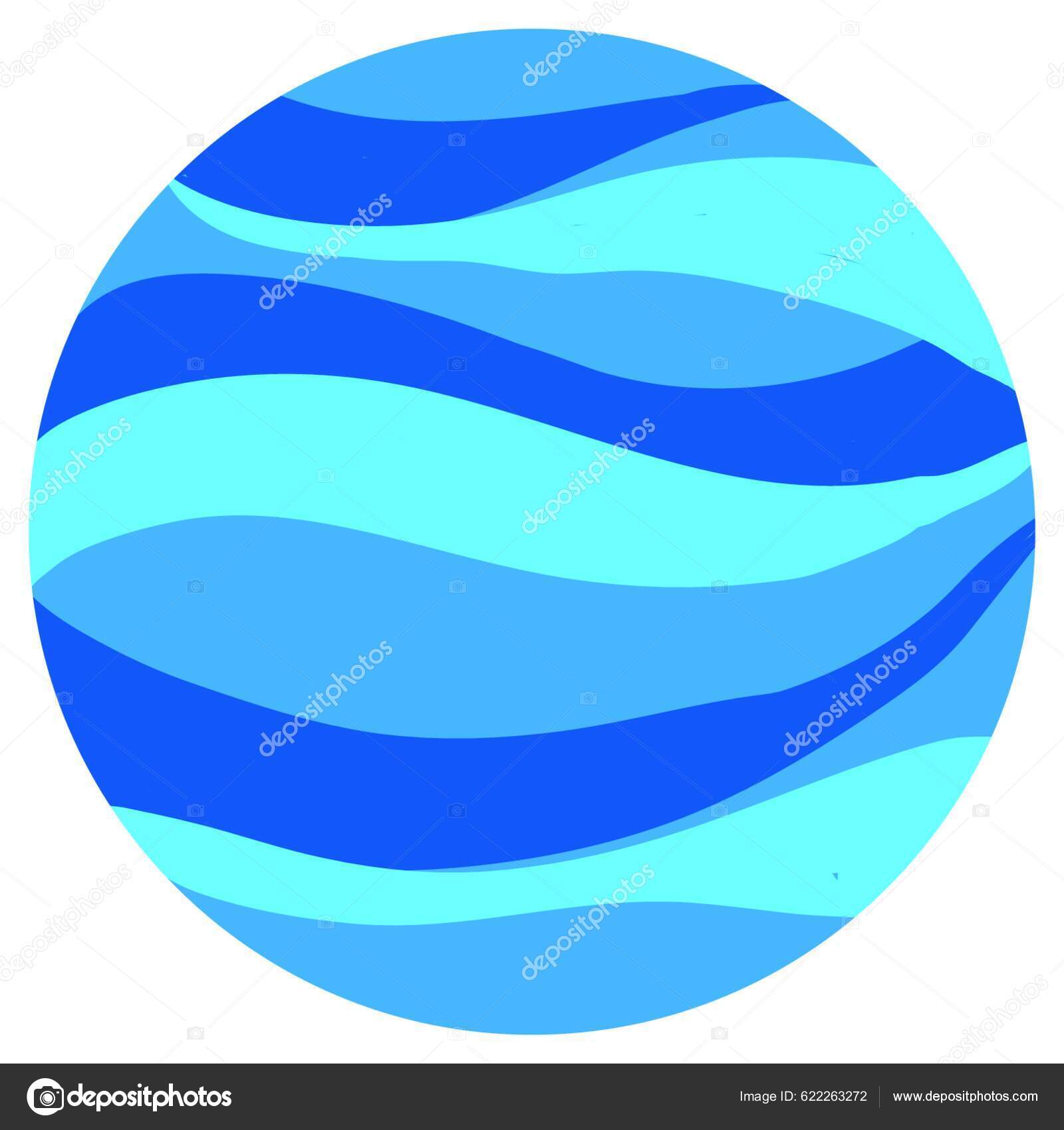 Planeta Neptuno Ilustración Vector Sobre Fondo Blanco Vector de stock ...