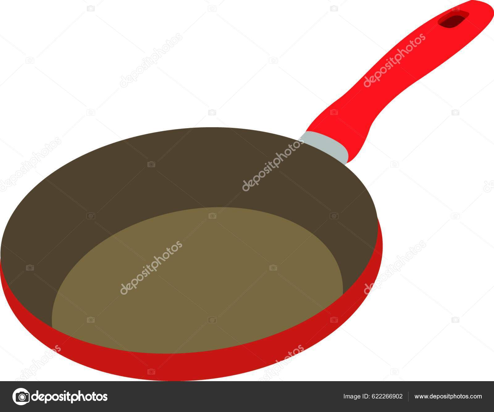 Red Pan Illustration Vector White Background Stock Vector by ©YAY ...