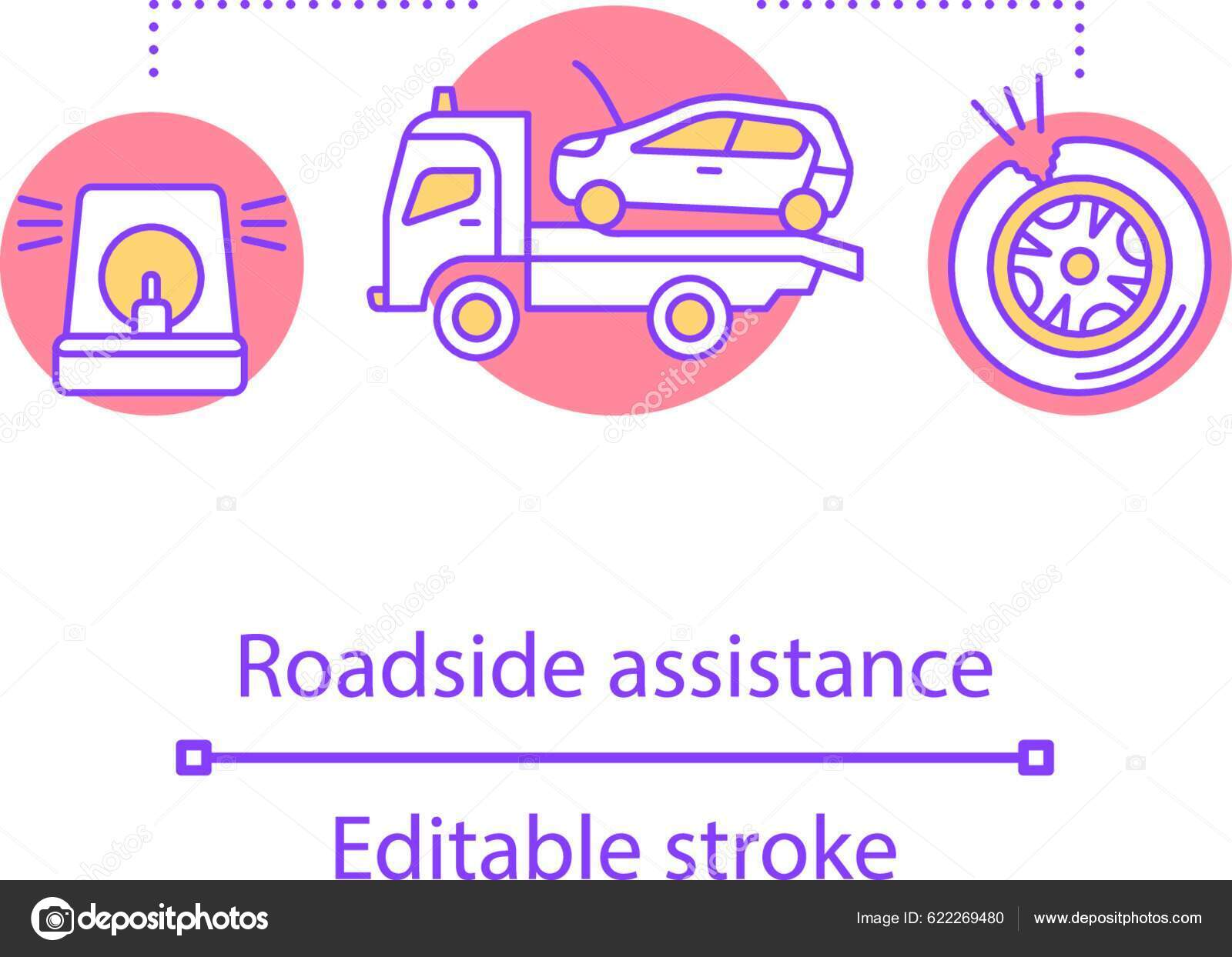 Roadside Assistance Concept Icon Stock Vector by ©YAY_Images 622269480